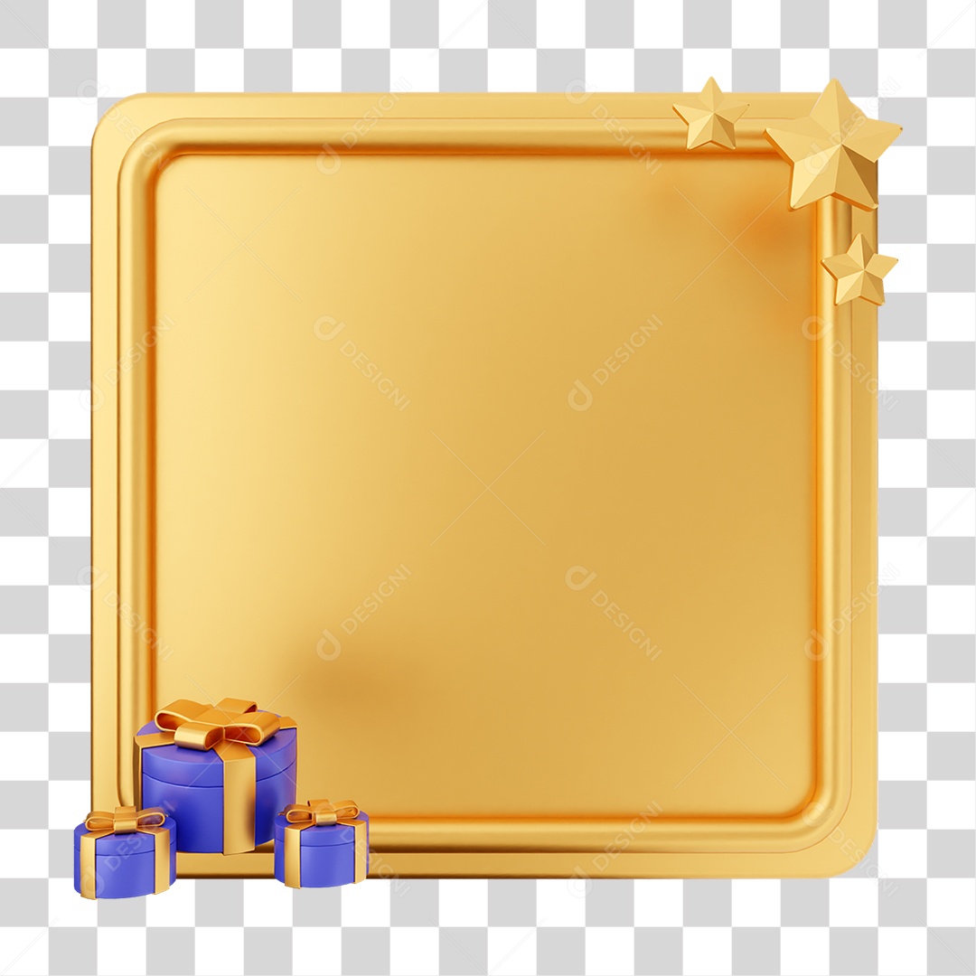 Elemento 3D Caixa de Texto Nota PNG Transparente [download] - Designi