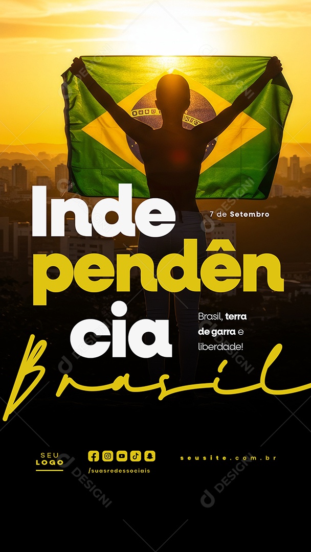Story Dia da Independência do Brasil 07 de Setembro Social Media PSD ...