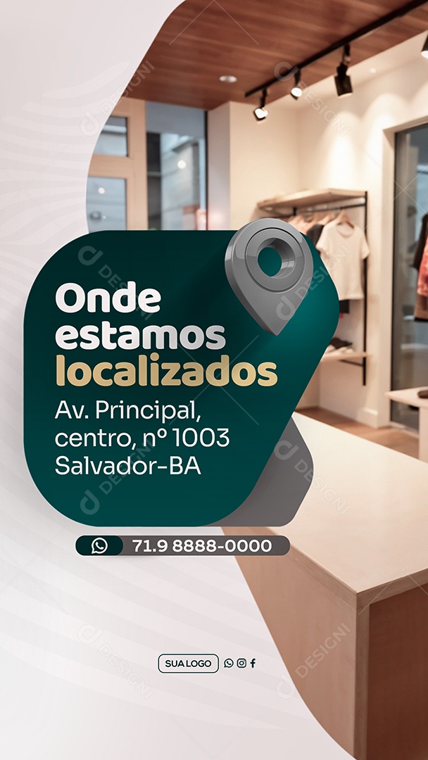 Story Onde Estamos Localizados Social Media PSD Editável [download] - Designi