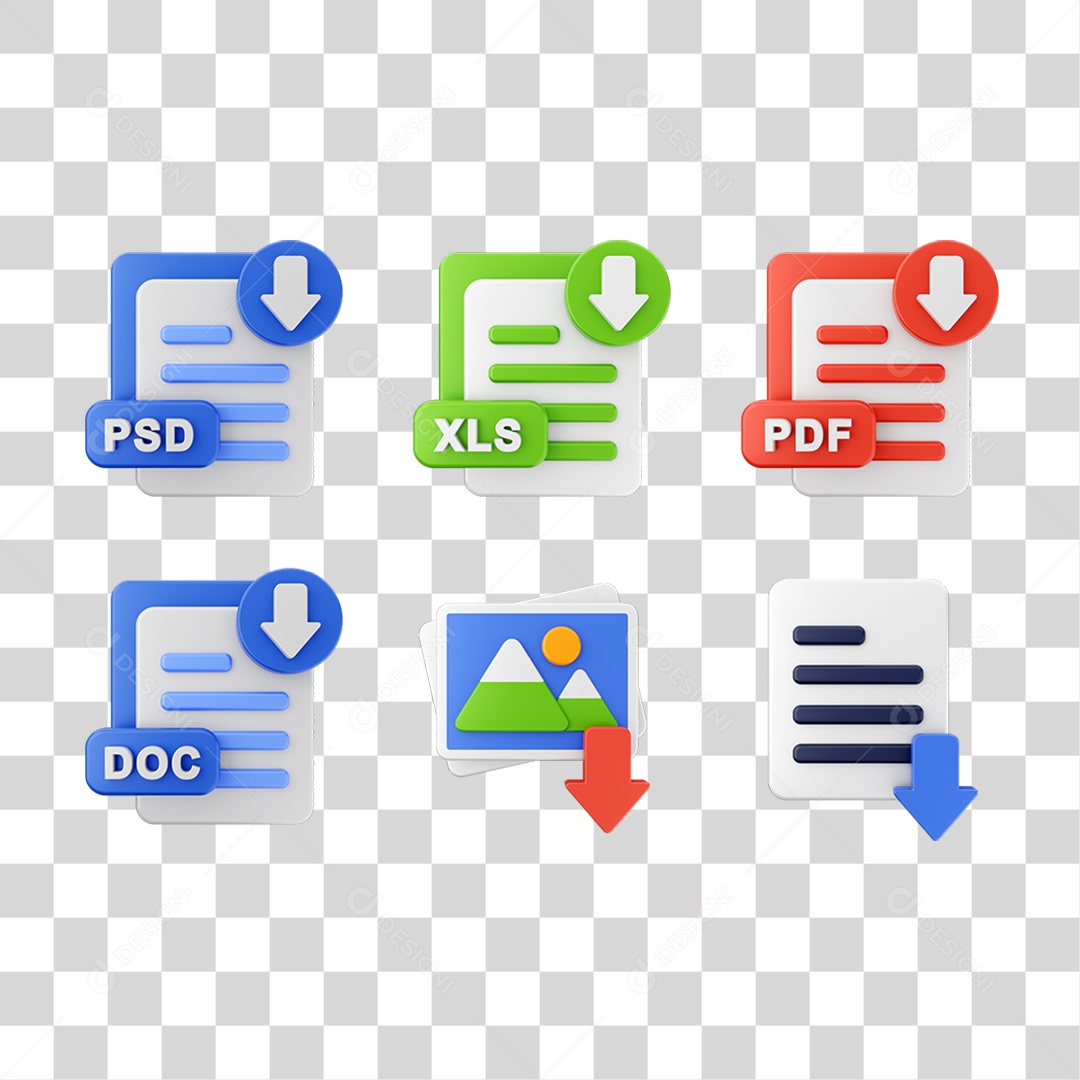 Conjunto de Ícones Computador Downloads Transferência PNG Transparente [download] - Designi