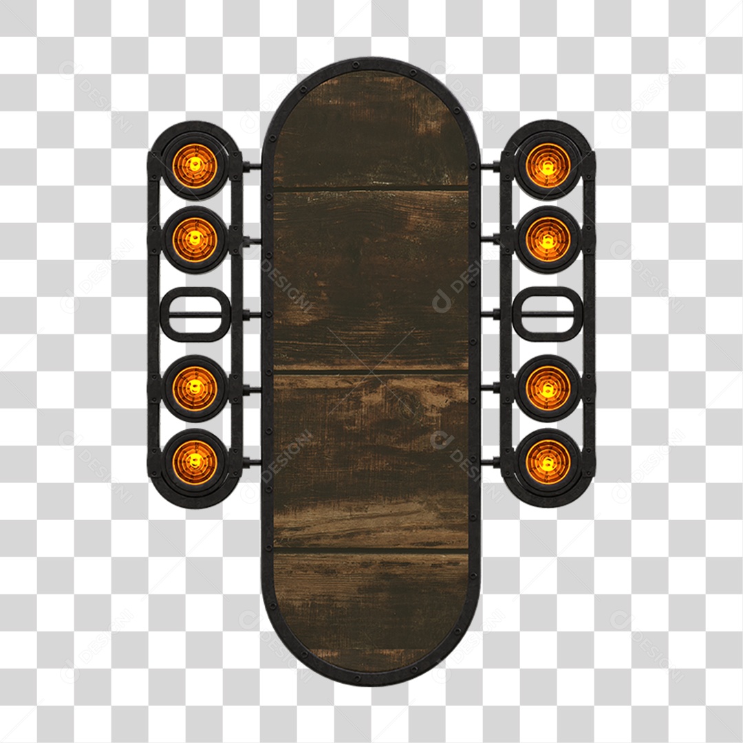 Painel de Metal com Led PNG Transparente [download] - Designi