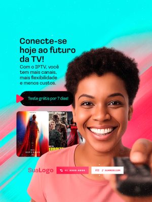 IPTV Conecte-Se Hoje ao Futuro da TV Social Media PSD Editável ...