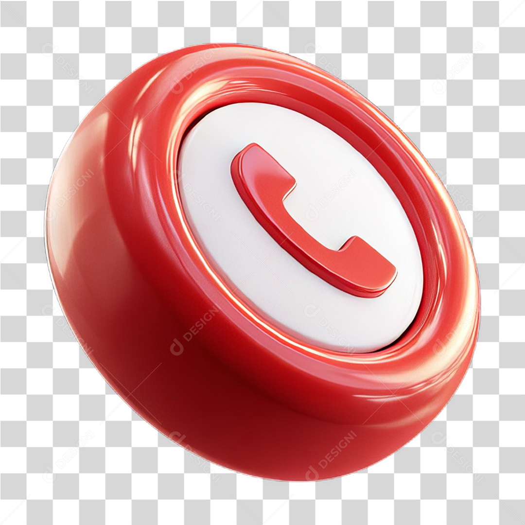 Ícone 3D Símbolo de Telefone PNG Transparente [download] - Designi