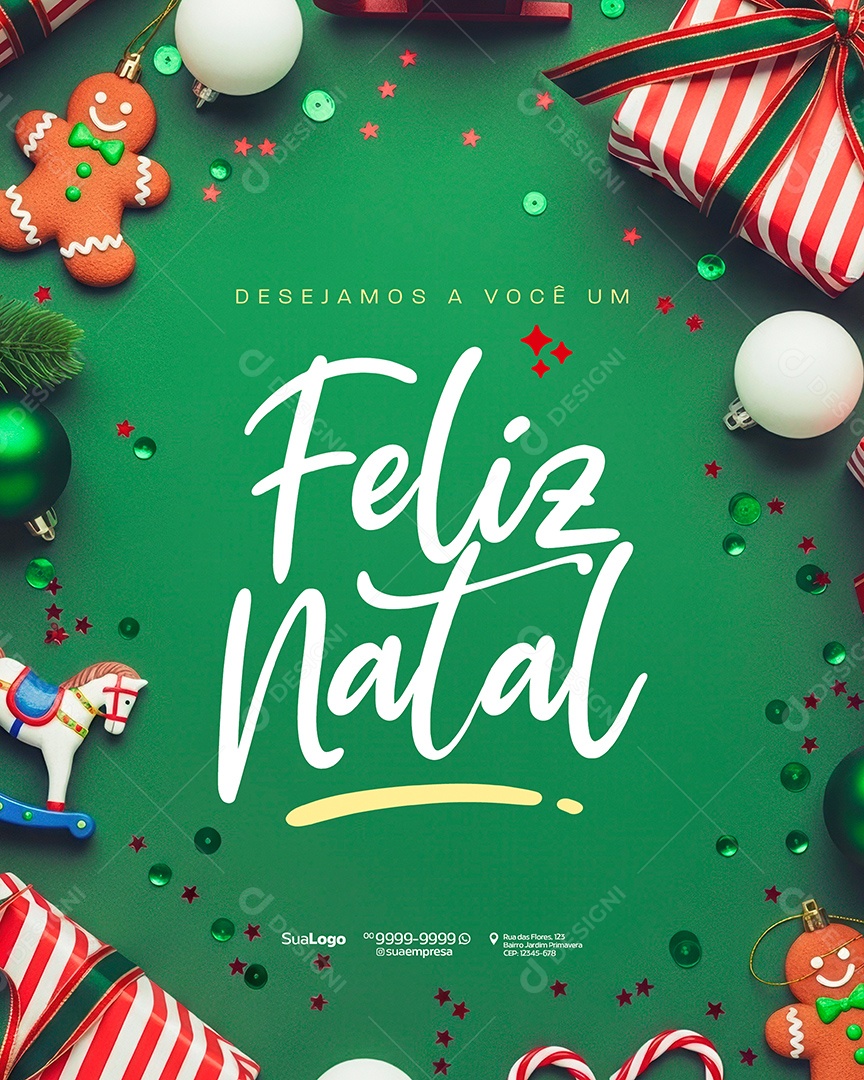 Feliz Natal 25 de Dezembro Social Media PSD Editável [download] - Designi
