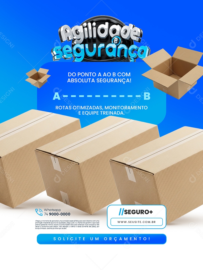 Agilidade e Segurança Transportadora Seguro Mais Social Media PSD ...